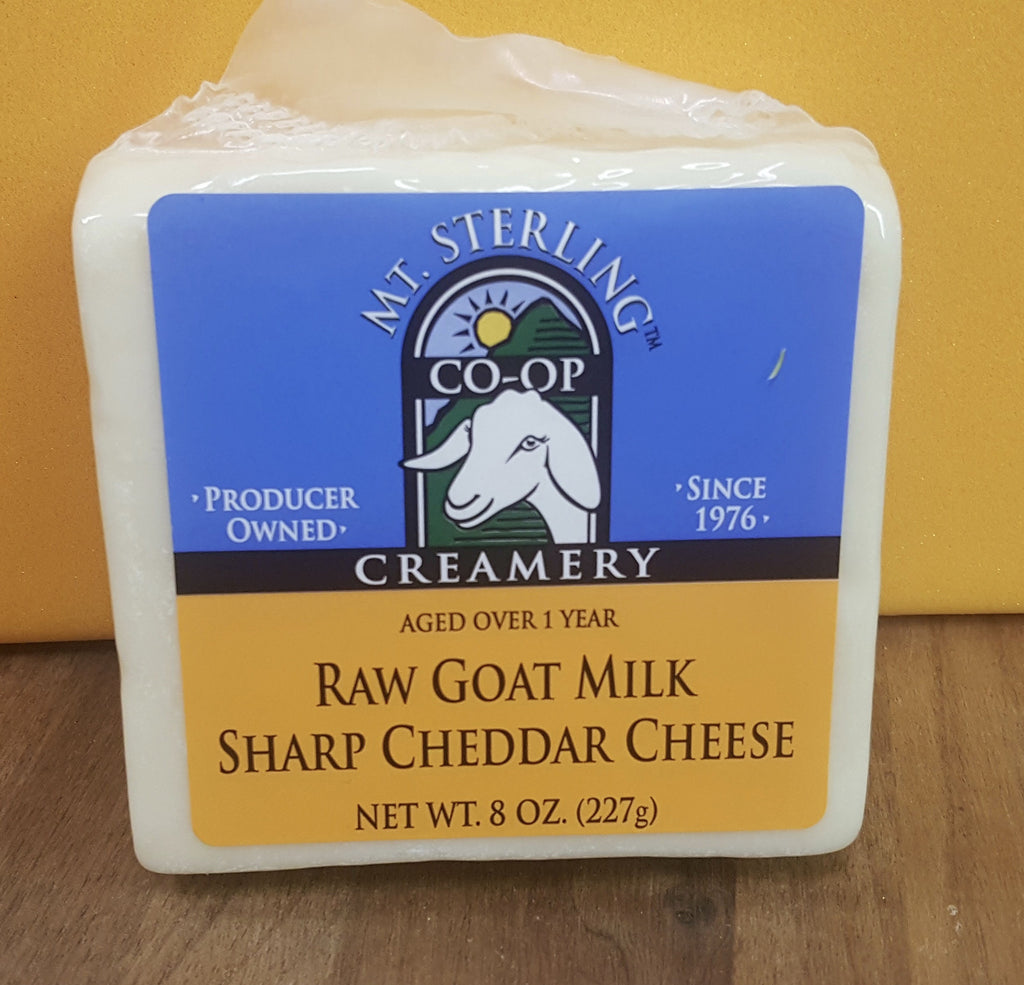 Raw Goat Milk Cheddar, 8oz – Maple Leaf Cheese Store
