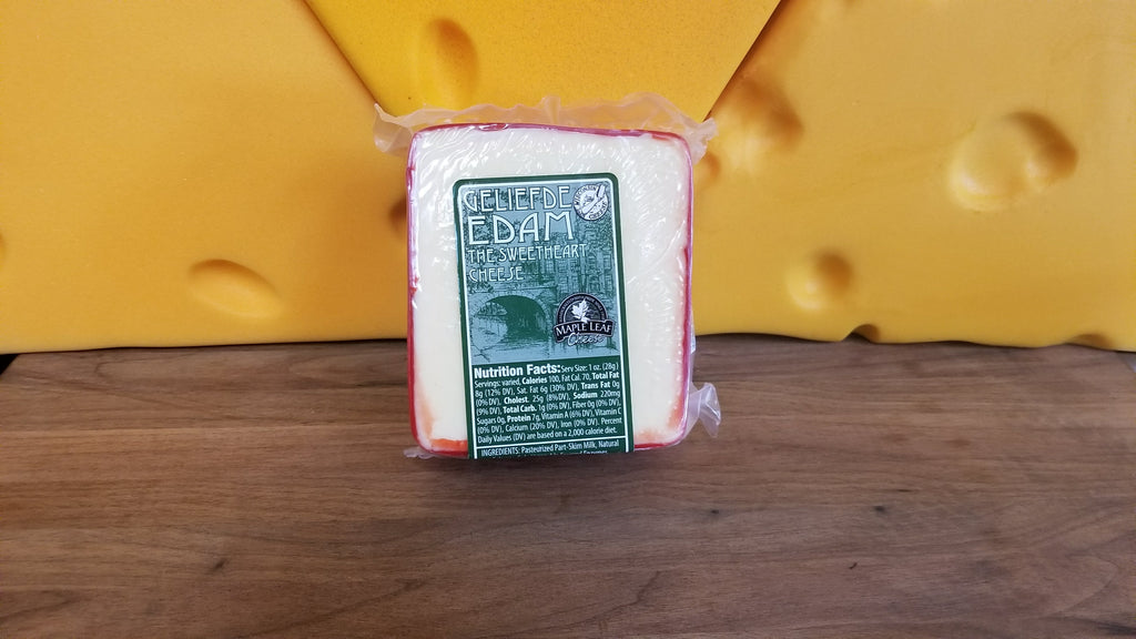 Edam, Red Wax Block, 16oz – Maple Leaf Cheese Store