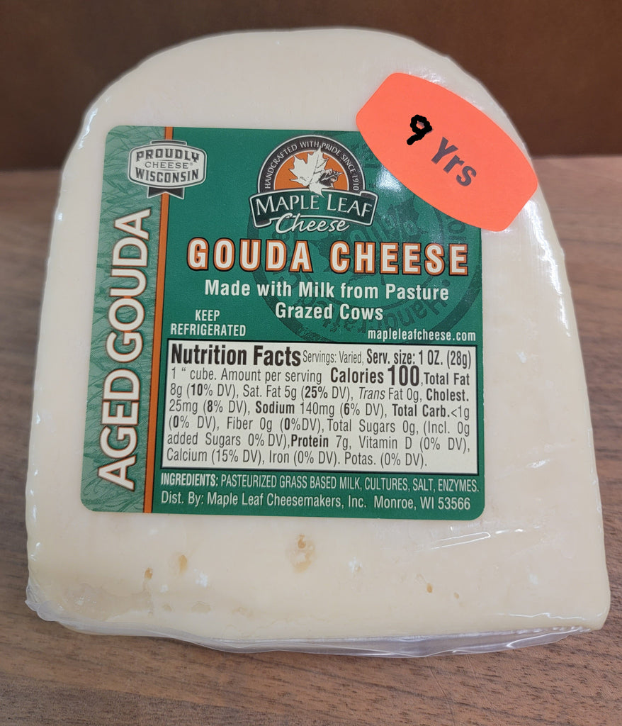Grass Fed Aged Gouda, 12oz – Maple Leaf Cheese Store
